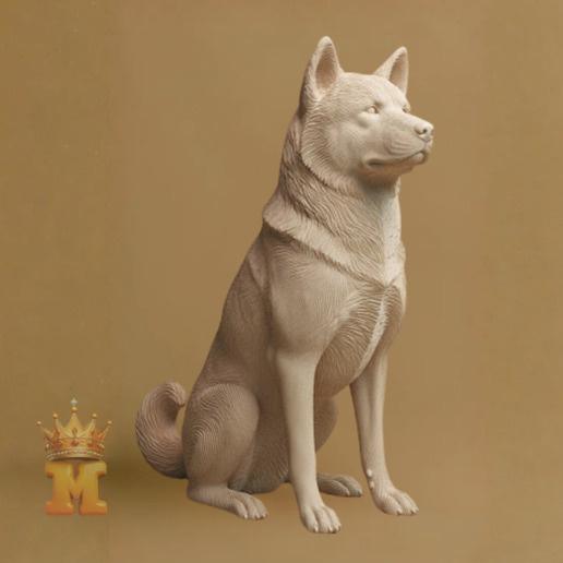 🐕 Realistic Husky Jindo Shiba Akita Dog・ STL File for 3D printing・Cults