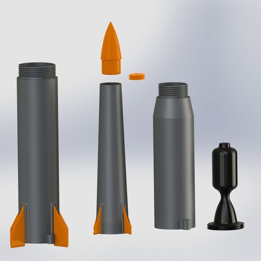 🚀 Rocket model Pershing II・ STL File for 3D printing・Cults