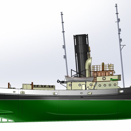 😤 Steam tug funnel・Free STL File for 3D printing・Cults