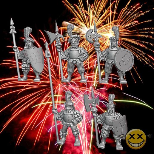 👴 Modular (Holy Roman) Empire Halberdiers, Spearmen and Pikemen・ 3D ...