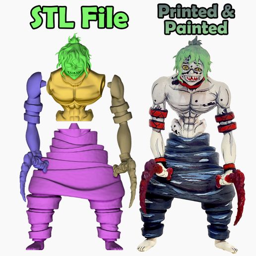 🌙 Gyutaro Upper Rank 6 - Demon Slayer Figure・ STL File for 3D printing ...