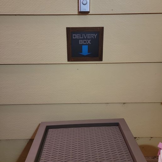 Free STL file Delivery Box Sign 📦 ・3D printing design to download・Cults