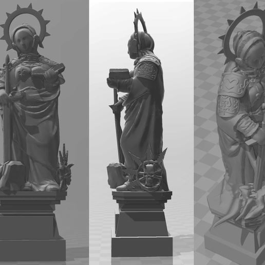 🏛️ St. Katherine statue - WH40k・Free STL File for ・Cults