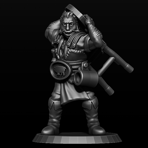 🪑 Battle Barkeep (32mm scale)・Free 3D File for ・Cults