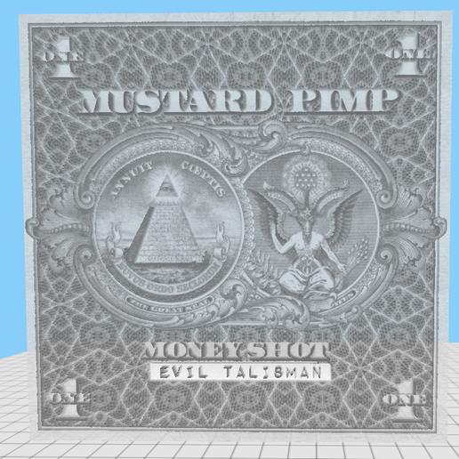💰 Evil money 160mm tall・ STL File for 3D printing・Cults