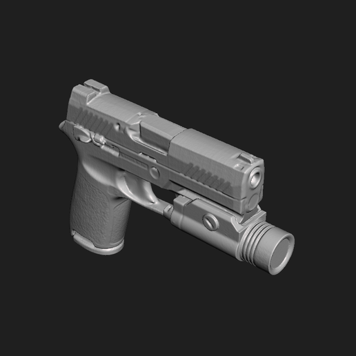 STL file Sig Sauer P320 M18 Nightstick TWM30 Real Size Scan 3D Gun Mold ...
