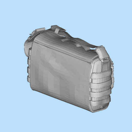 🦸 327 HGF Individual Tactical Shoulder Bag - 3D Digital Model・ OBJ File ...