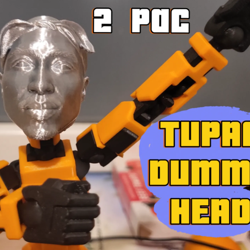 🦸 Tupac 2 pac head dummy 13・ STL File for 3D printing・Cults