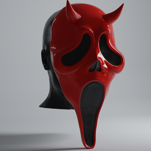😈 Devil Scream Mask・ 3D File for 3D printing・Cults
