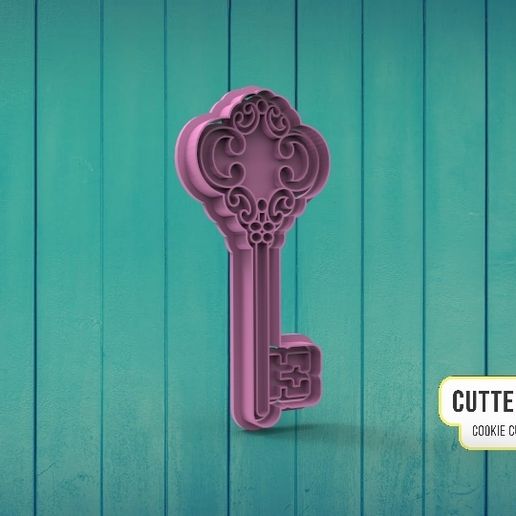 STL file Decorative Key Cookie Cutter M1 🔑 ・3D printable model to ...