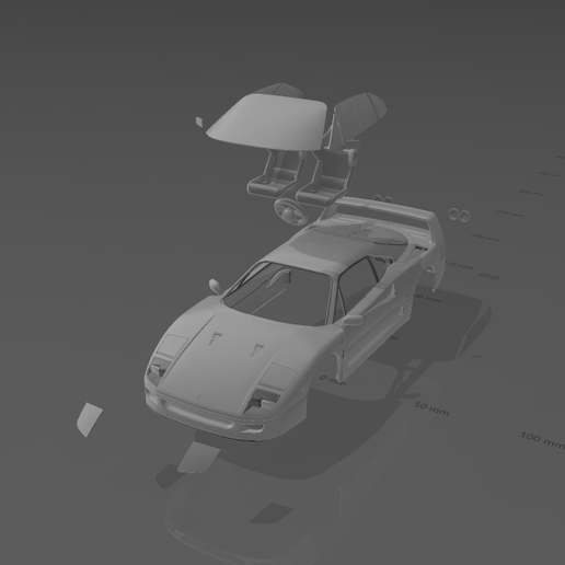 🐚 Ferrari F40 Shell Body - Divided Parts for Easy Printing・ STL File ...