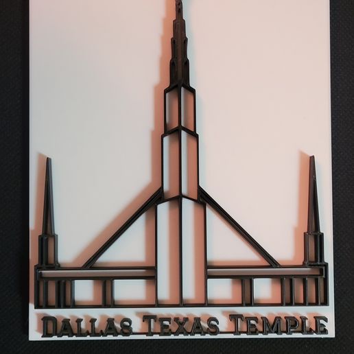 🕍 Dallas Texas Temple Wall Art・ 3D File for 3D printing・Cults