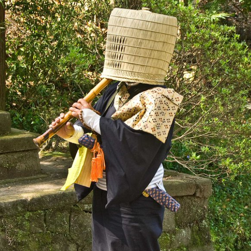 🗡️ Komuso ronin (samurai) Tengai gasa- Monk・ STL File for 3D printing・Cults