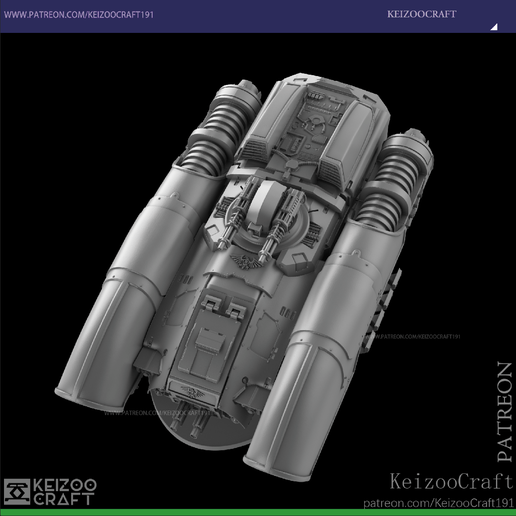👾 LEGIO CUSTODES CORONUS GRAV-CARRIER・ 3D File for 3D printing・Cults