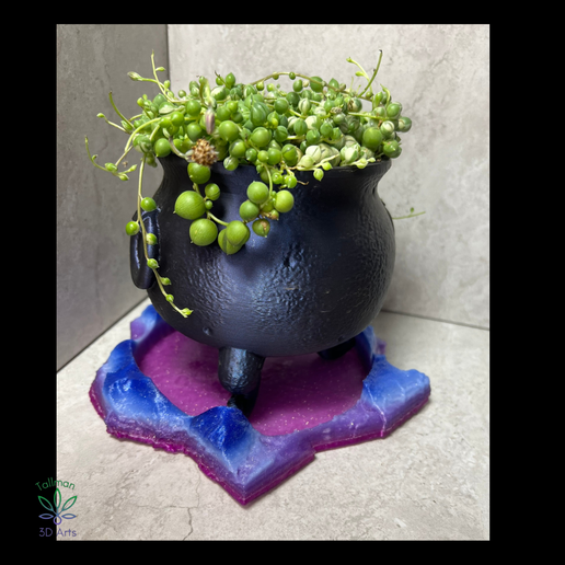 🪴 Cauldron Planter with Drip Tray・ STL File for 3D printing・Cults