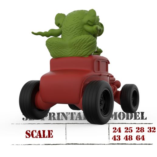 👹 Greaser Monster Hot Rod High-Detail 3DPrint Ready File・ 3D File for ...