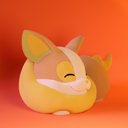 3D file Pokémon Yamper sleeping 😴 ・3D printing model to download・Cults