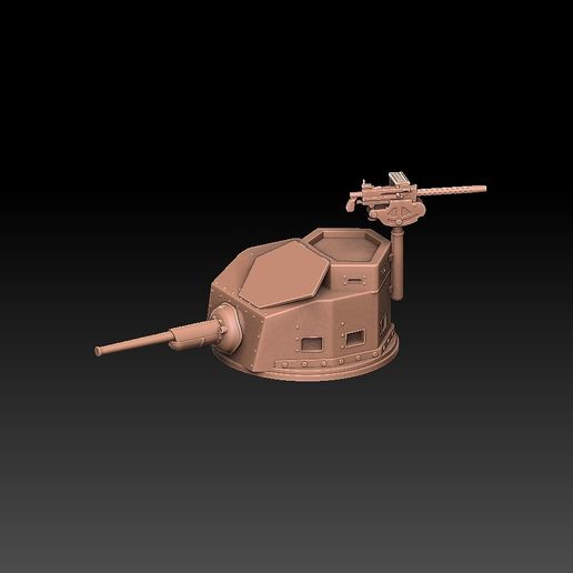🪖 M2A4 Tank Turret・ 3D File for ・Cults
