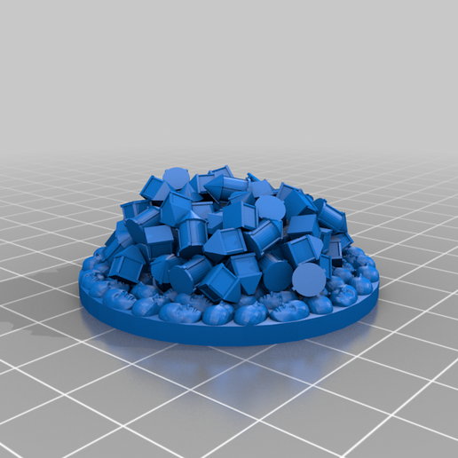 👹 Kingdom Death Monster 50mm Stone Face Base with Lantern Pile・Free 3D ...