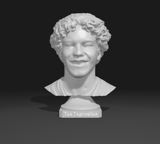 👤 Tua Tagovailoa - Premium Statue・ STL File for 3D printing・Cults