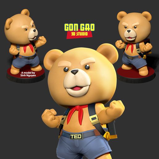 3D file Ted the bear 🐻 ・3D print model to download・Cults