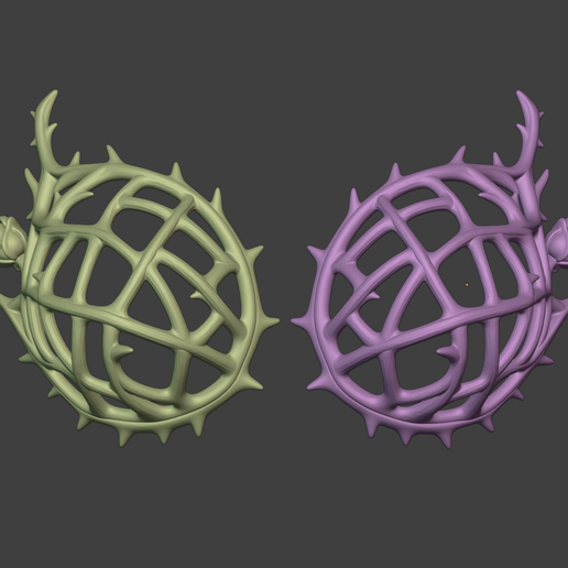 🎭 Fae Thorn Armor Bra Cups・ STL File for 3D printing・Cults