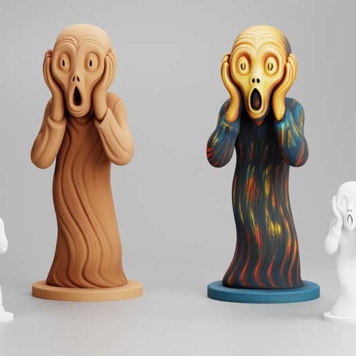 🎨 Figure of Munch's The Scream・Free STL File for 3D printing・Cults