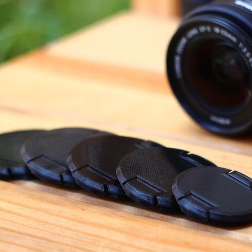 STL file PACK CAMERA LENS COVERS/LENS CAPS (37mm-105mm) 📷 ・3D printable ...