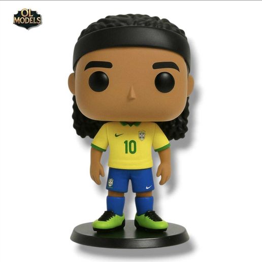🇧🇷 Ronaldinho Gaucho Chibi Figur 3D Modell・ STL Datei für 3D-Druck・Cults
