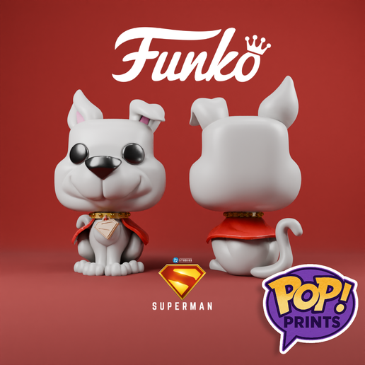 🗿 Krypto Funko Pop・Fichier STL pour Impression 3D・Cults