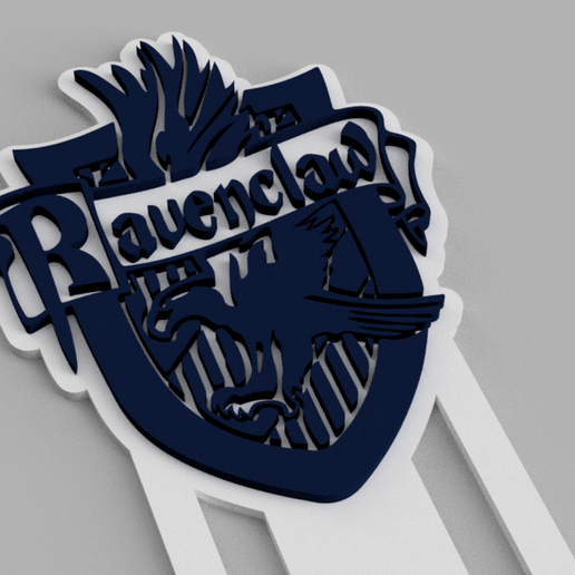 Archivo STL gratuito Harry potter ravenclaw logo Señalador para libros ...
