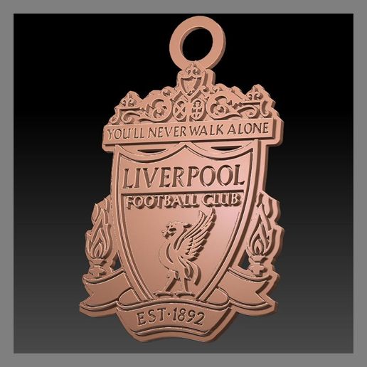 📛 Premier League Liverpool keychan badge printable and renderable・ 3D ...