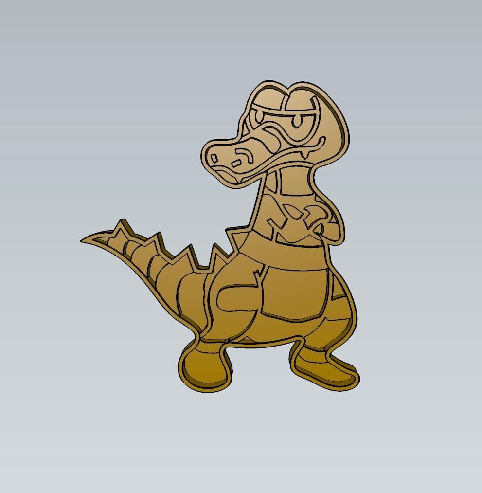 Download STL file AMAZING POKEMON krokorok COOKIE CUTTER STAMP CAKE DECORATING • 3D print design ...
