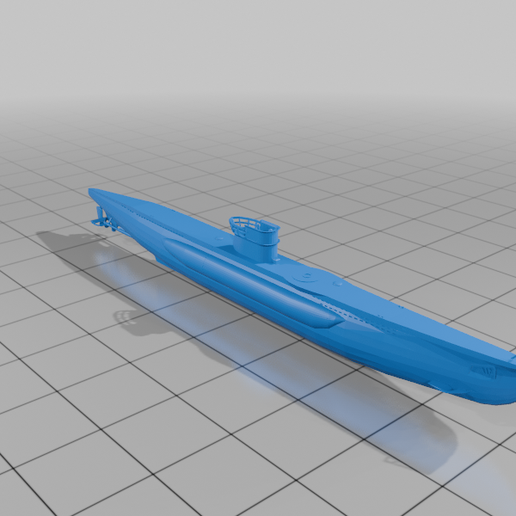 🏗 U-boat Type VII Full Hull・Free 3D File for ・Cults