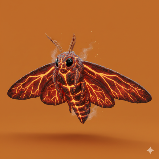 🔥 Ember Moth Familiar – Fire Winged Creature – Fantasy STL Model – 3D ...
