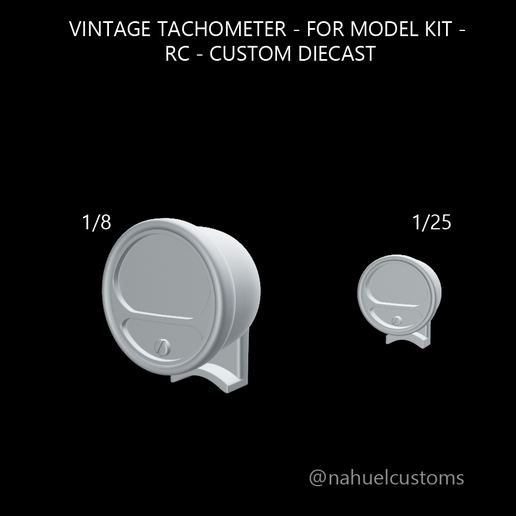 🚗 VINTAGE TACHOMETER - FOR MODEL KIT - RC - CUSTOM DIECAST・ STL File ...