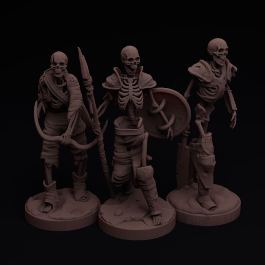 🎲 DnD skeletons miniatures・ STL File for 3D printing・Cults