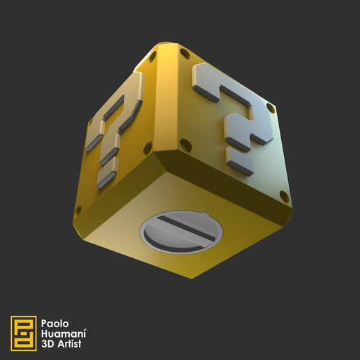 💰 Money Box Brick + Coin Mario Bros Piggy Bank・ STL File for 3D ...