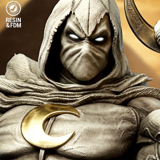 🌙 WICKED MARVEL MOON KNIGHT SCULPTURE : TESTED AND READY FOR 3D ...