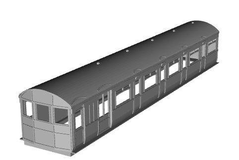 ⚡ Metropolitan 1919 experimental electric Motor coach 1/100 scale・ 3D ...