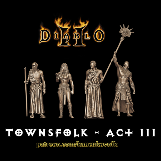 🍹 Diablo II NPCs - Act III・Free STL File for ・Cults