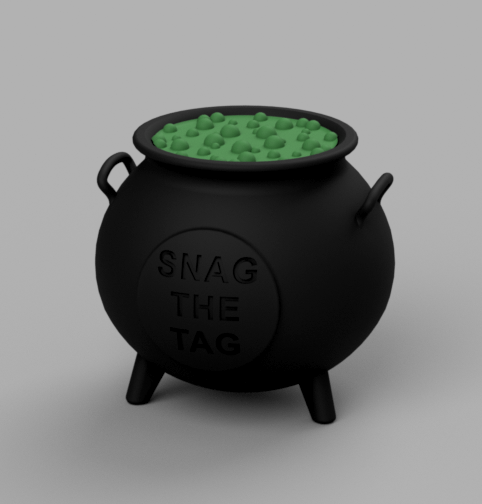 👽 Snag The Tag - Celestial Witches Cauldron・Free STL File for ・Cults