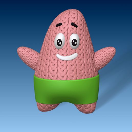 ⭐ Knitted Patrick Star spongebob squarepants・Free STL File for 3D ...