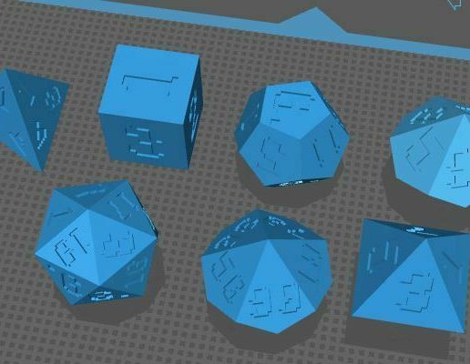 🎲 8 Bit themed dice set・ STL File for 3D printing・Cults