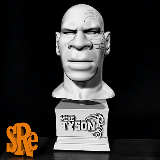 Archivo STL Busto Mike Tyson Iron Mike Cartoon estilizado 🐉 (3MF ...