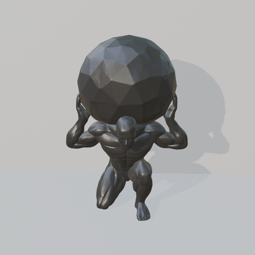 🗿 Atlas, Bearer of Burdens – Stylized Display Figure・Free STL File for ...