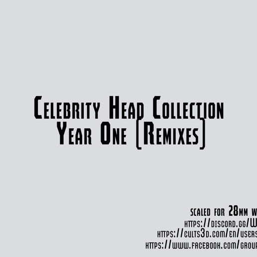 🔫 Celebrity Head Collection Year One・Free STL File for ・Cults