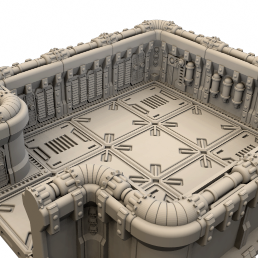🥼 SPACEHULK - V2 - Lab section floor tiles + Indoor panels - EXPANSION KIT・ STL File for ・Cults