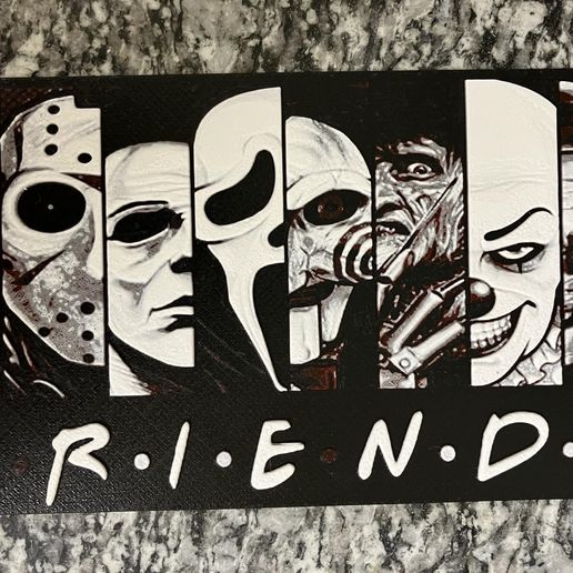 🎃 Scary Friends (HueForge print)・ STL File for ・Cults