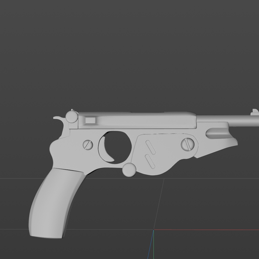 OBJ file Danish Bergmann M1896 № 3 pistol 🔫 ・3D printer design to ...